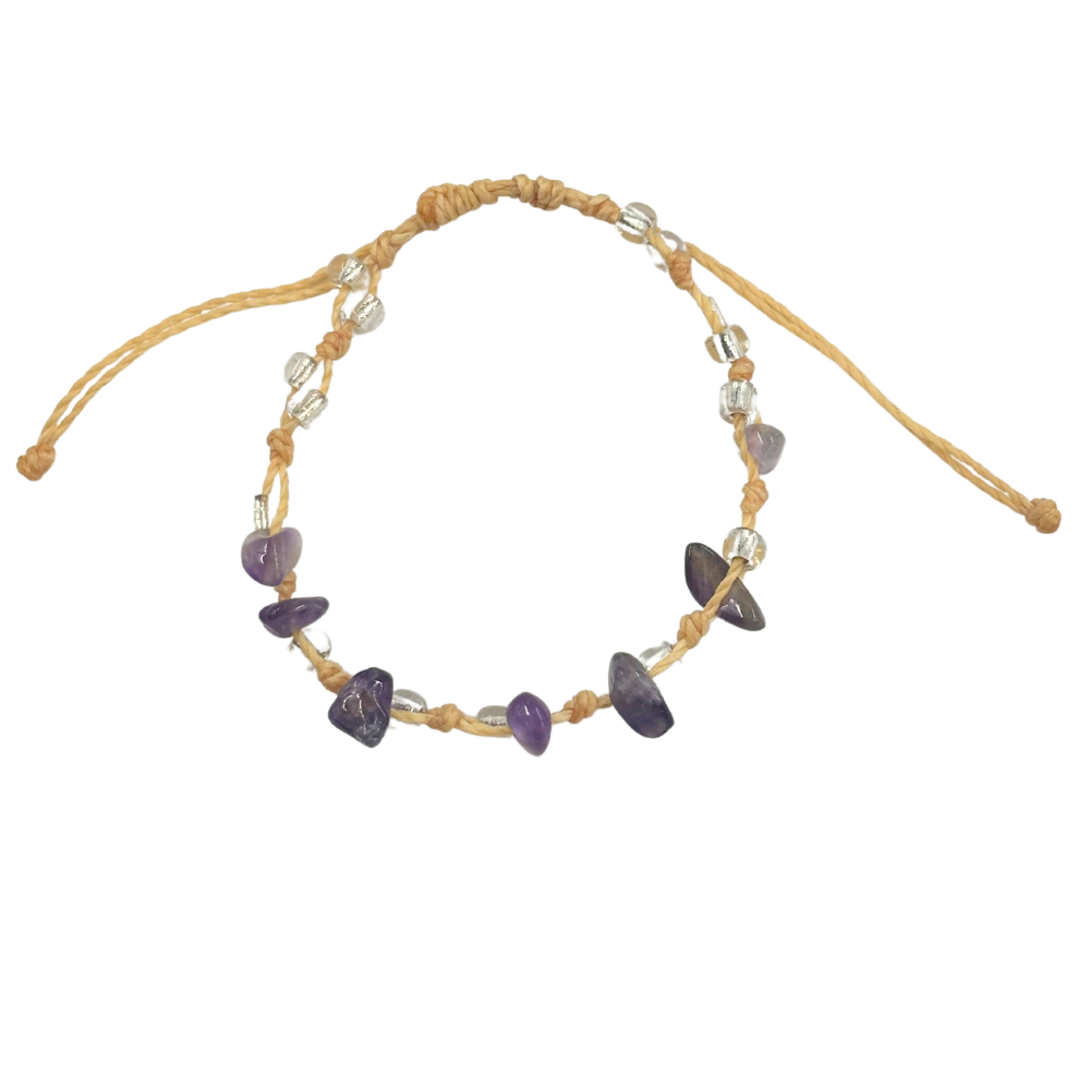 Anklet/Bracelet with Amethyst Chips | Earths Elements