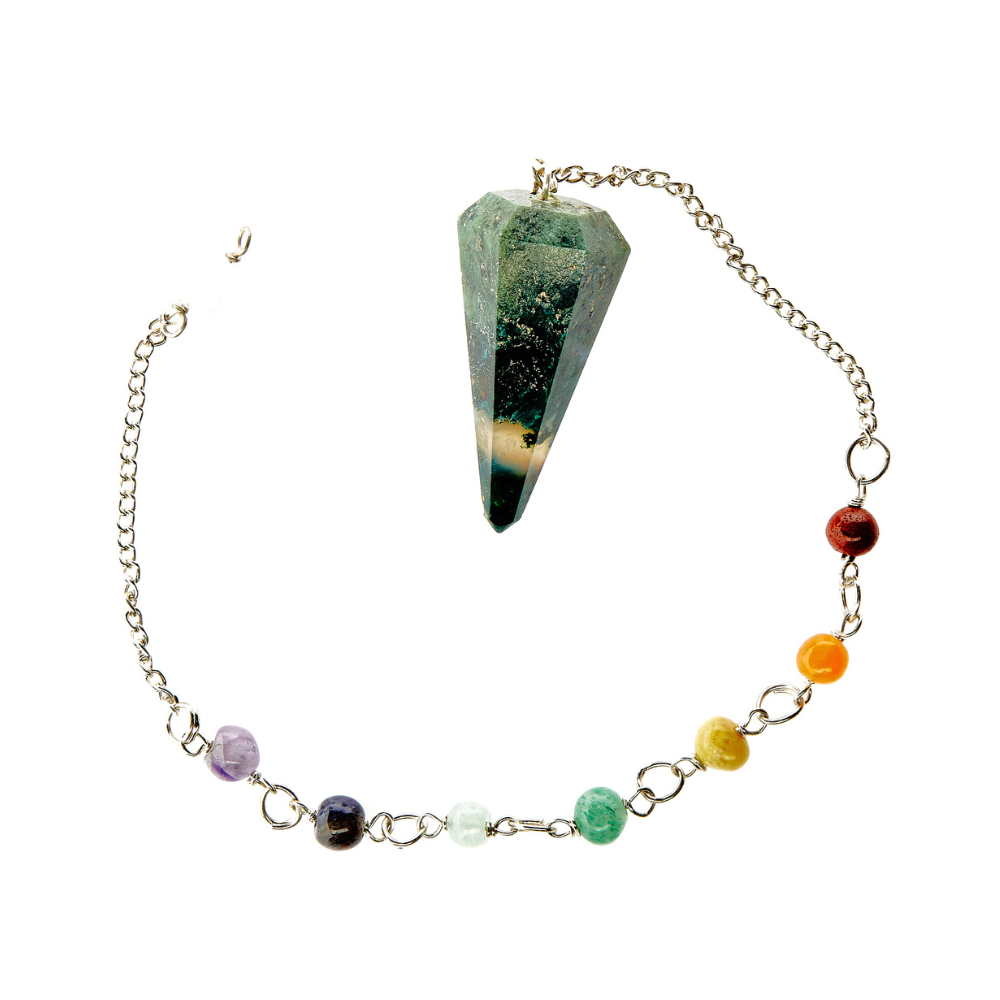 Chakra Pendulum Moss Agate | Earths Elements
