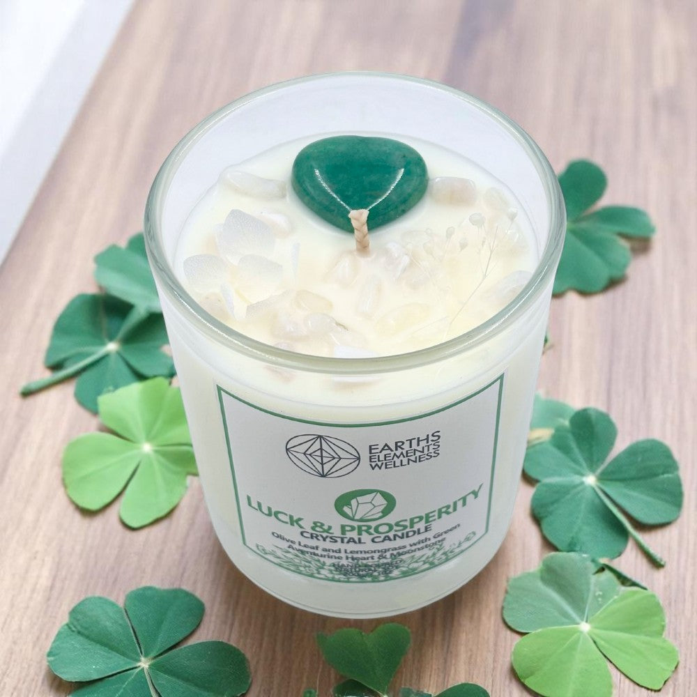 Crystal Candle Luck & Prosperity | Earths Elements