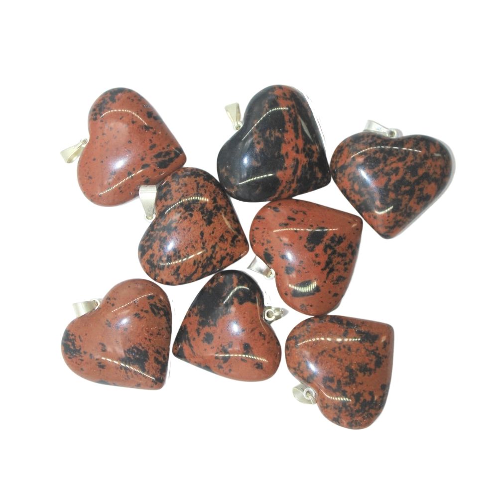 Mahogany Obsidian Mini Heart Pendant | Earths Elements