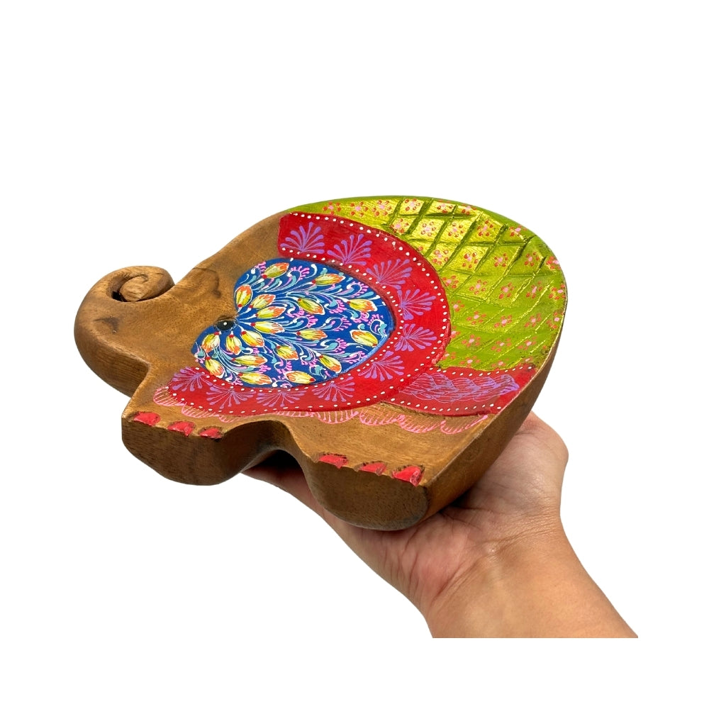 Elephant Hand Painted Wooden Carving - Surprise Color | Earths Elements