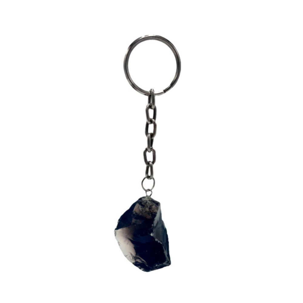 Black Obsidian Keychain - Raw | Earths Elements