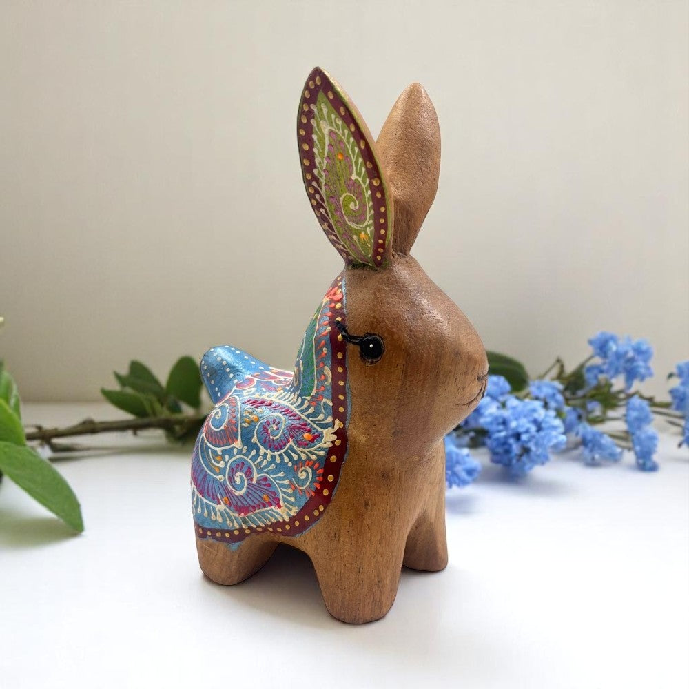 Bunny Hand Painted Wooden Carving - Surprise Color | Earths Elements