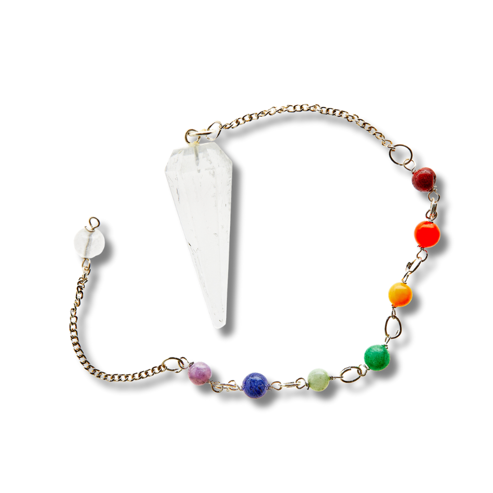 Chakra Pendulum Clear Quartz | Earths Elements