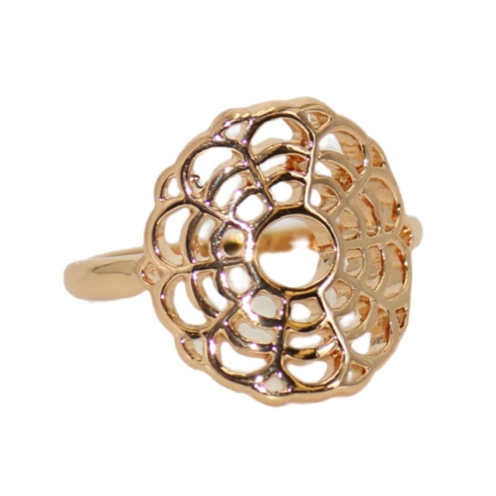 Crown Chakra Healing Symbol Gold Ring | Earths Elements