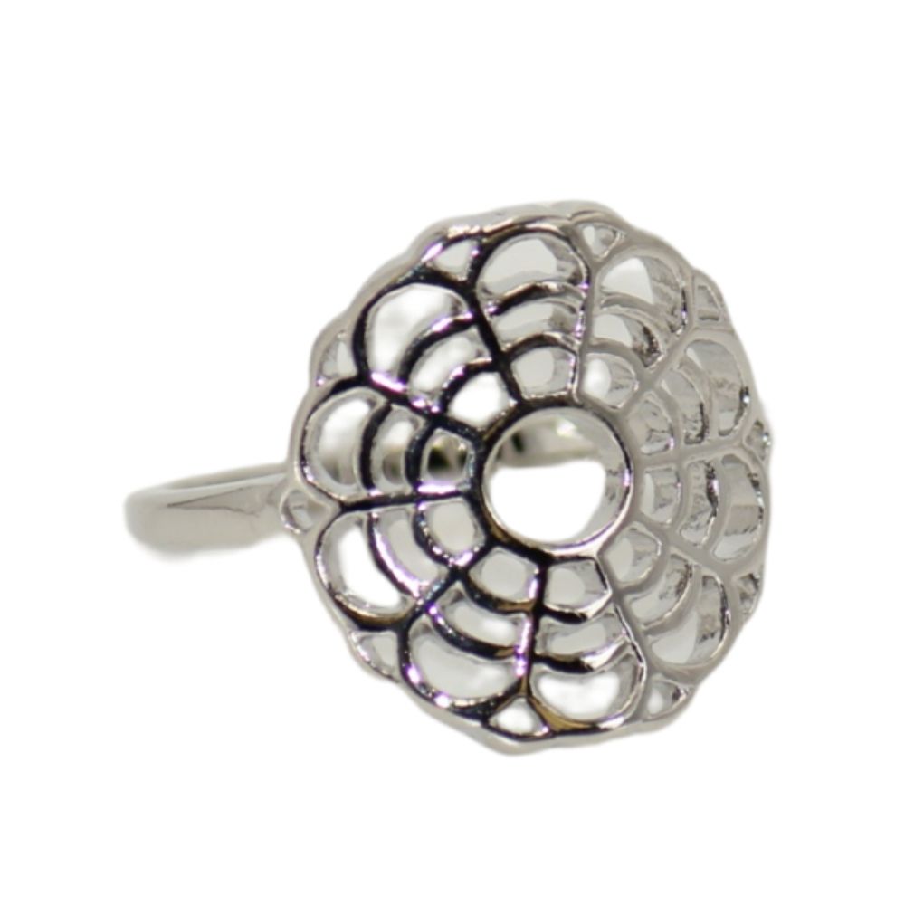 Crown Chakra Healing Symbol Silver Ring | Earths Elements