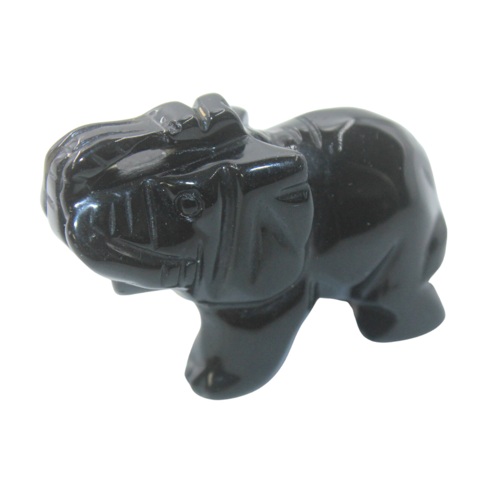 Crystal Elephant – Black Onyx Large | Earths Elements