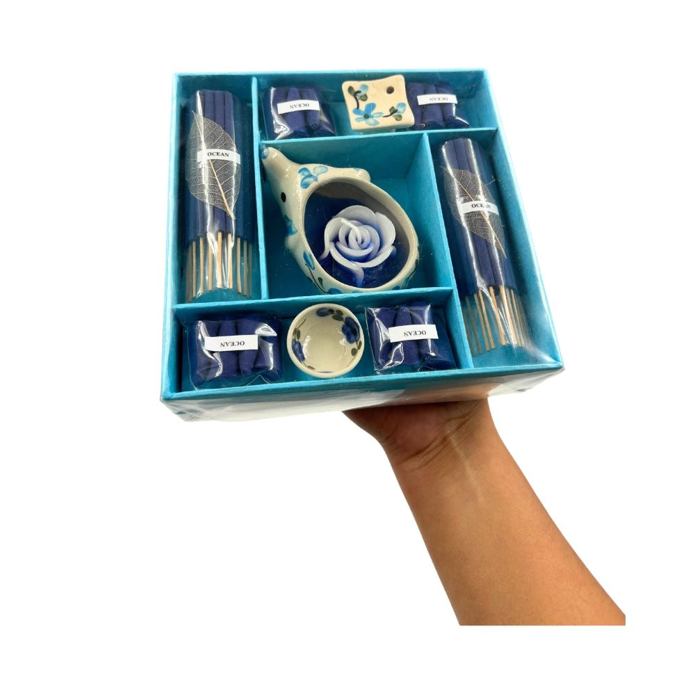 Elephant Incense Gift Box - Blue | Earths Elements