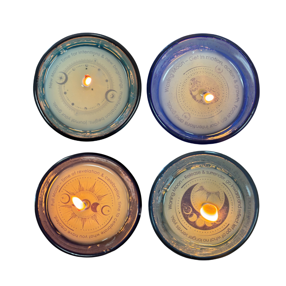 Moon Phase Candle Set - With a Hidden Message | Earths Elements