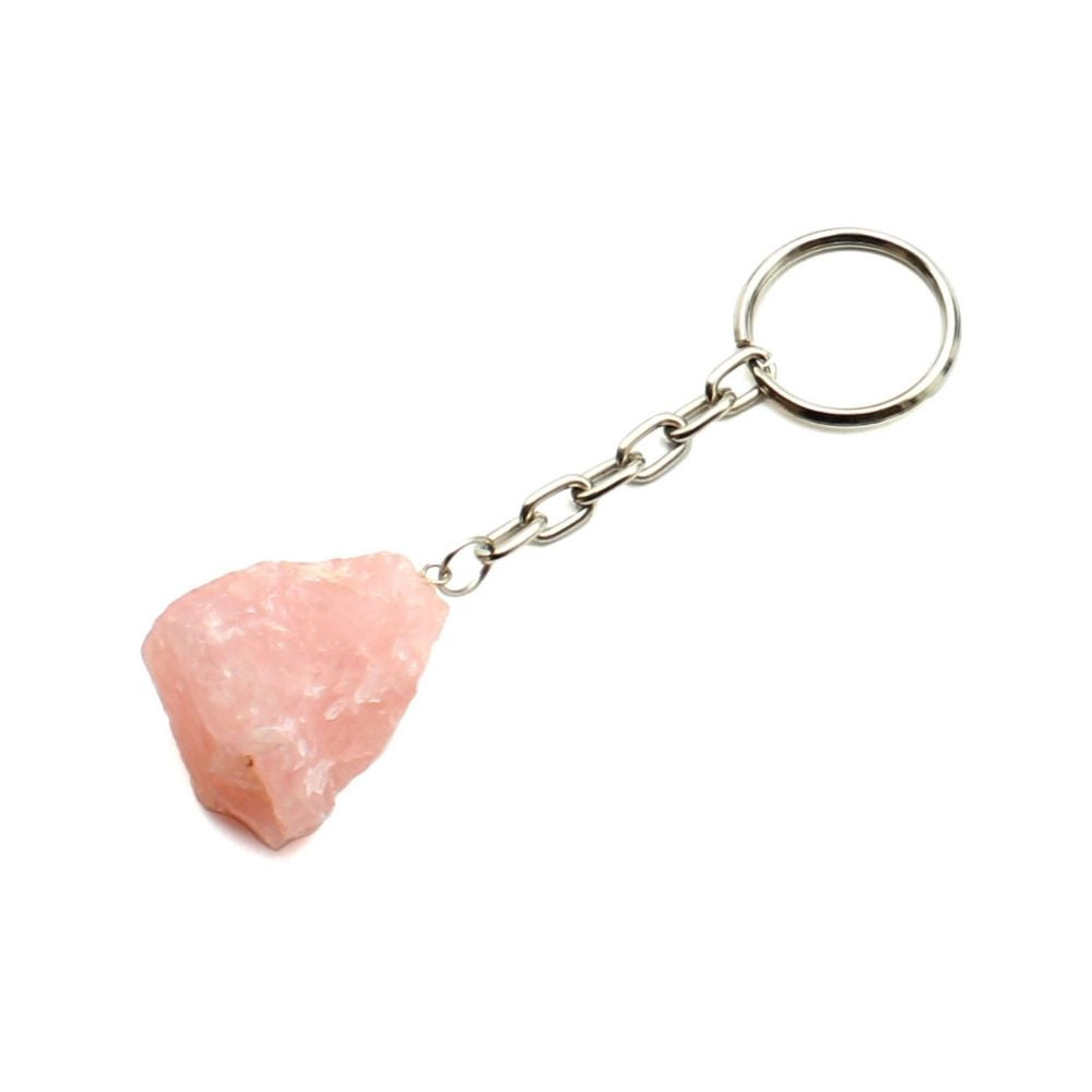Rose Quartz Keychain - Raw | Earths Elements