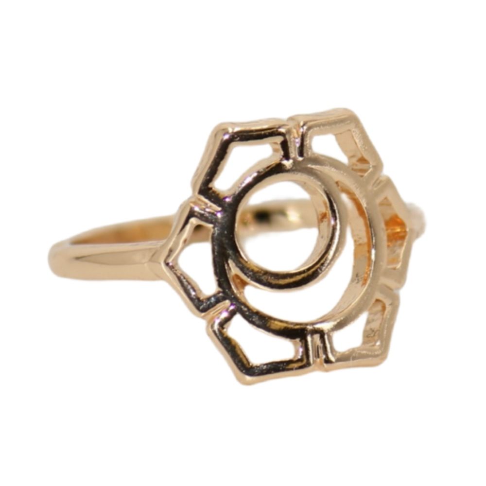 Sacral Chakra Healing Symbol Gold Ring | Earths Elements