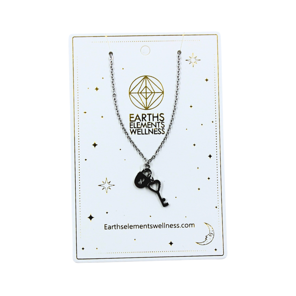 EE Silver Necklace – Lock & Key | Earths Elements
