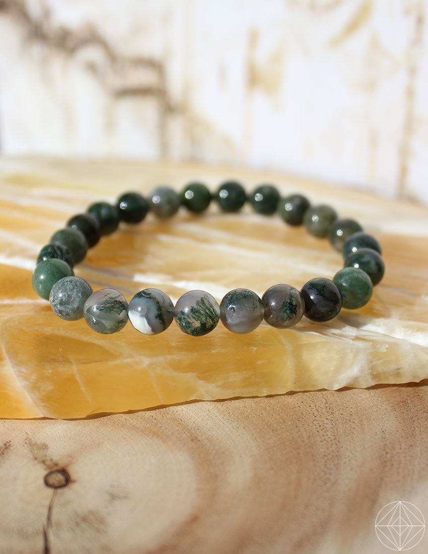 Moss Agate Bracelet 8mm | Earths Elements